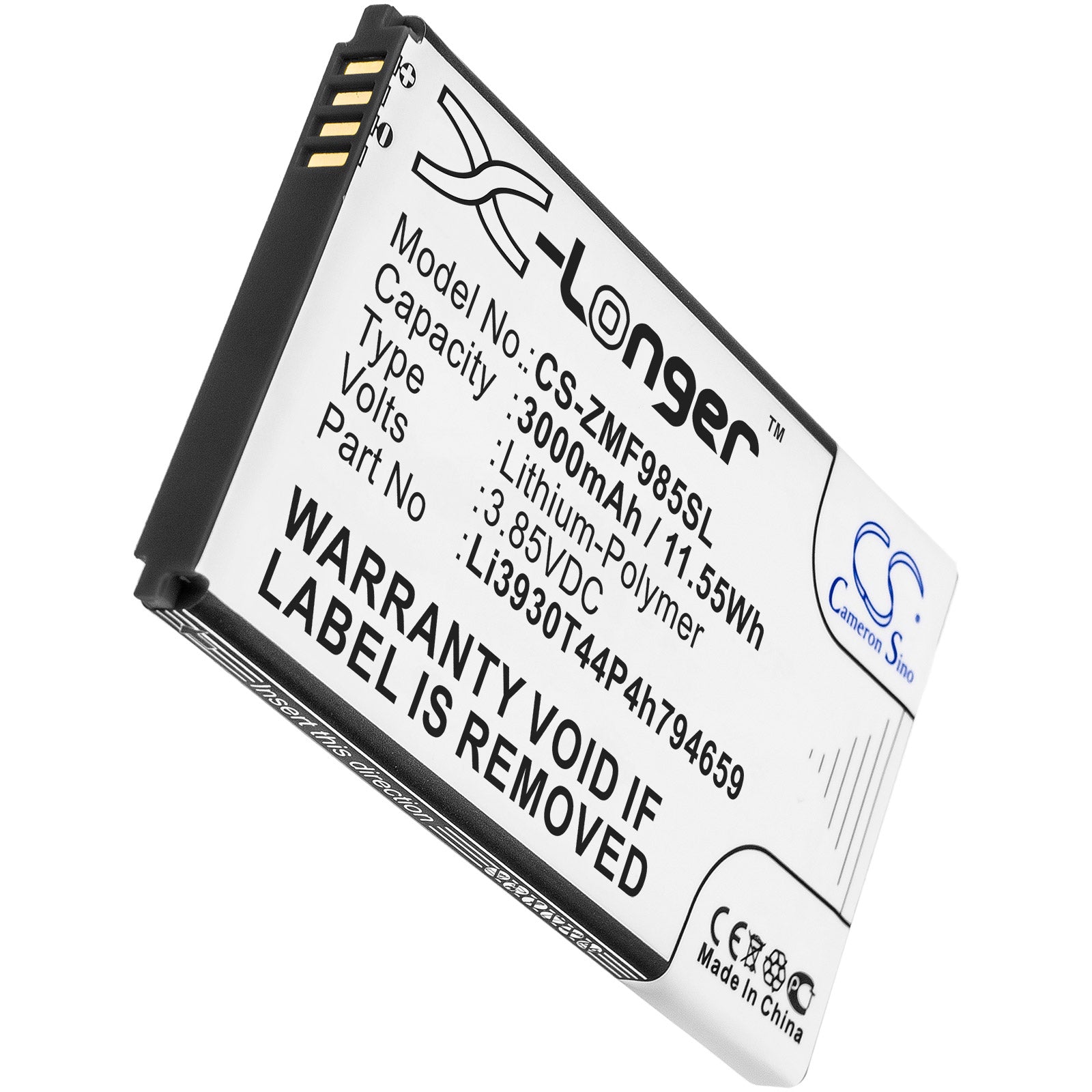 Battery for AT&T Velocity 2, CS-ZMF985SL 3000mAh Li-Polymer – ElektroEdge