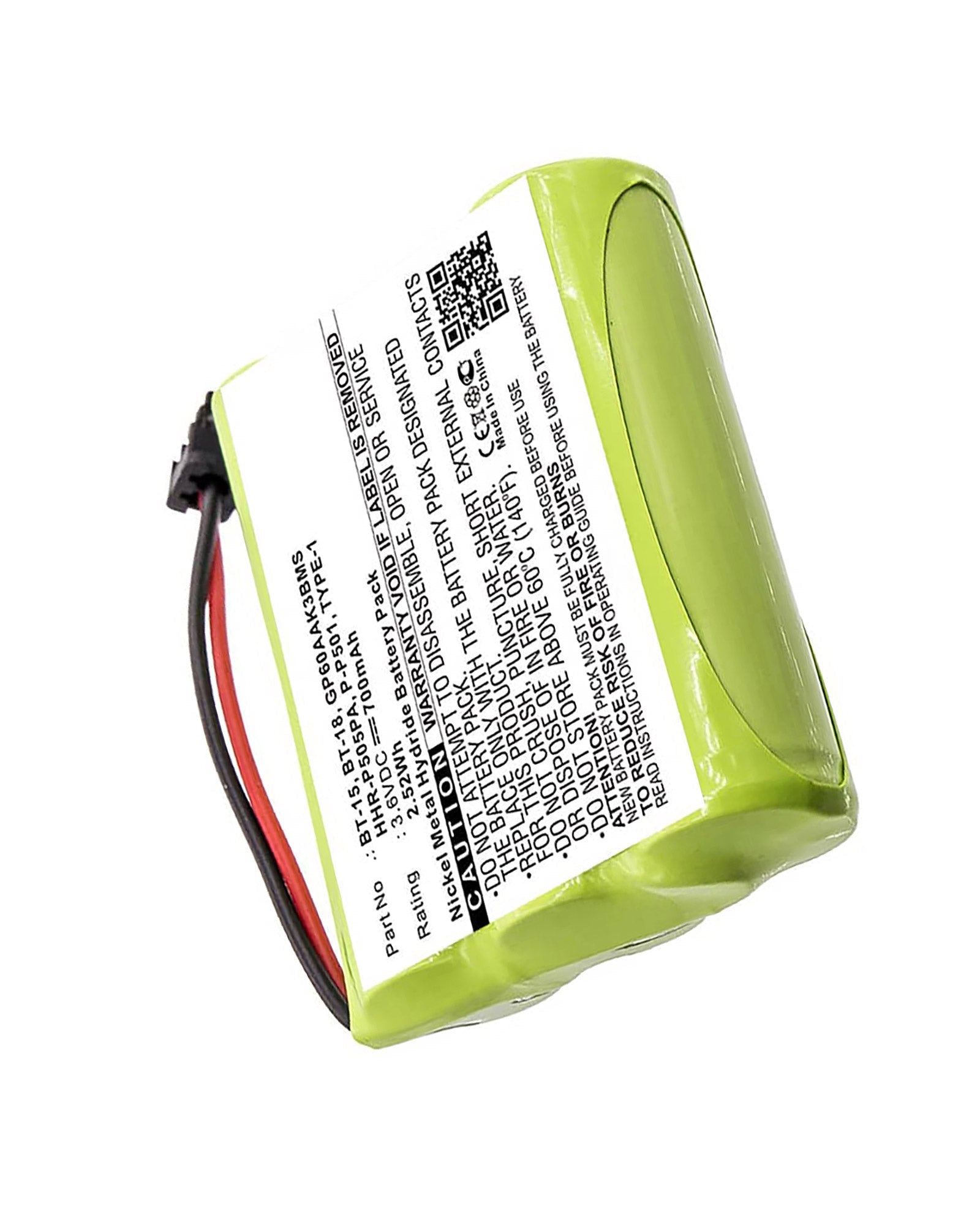 Sanyo 3N600AA-mtm Battery 700mAh Ni-MH 3.6V – ElektroEdge