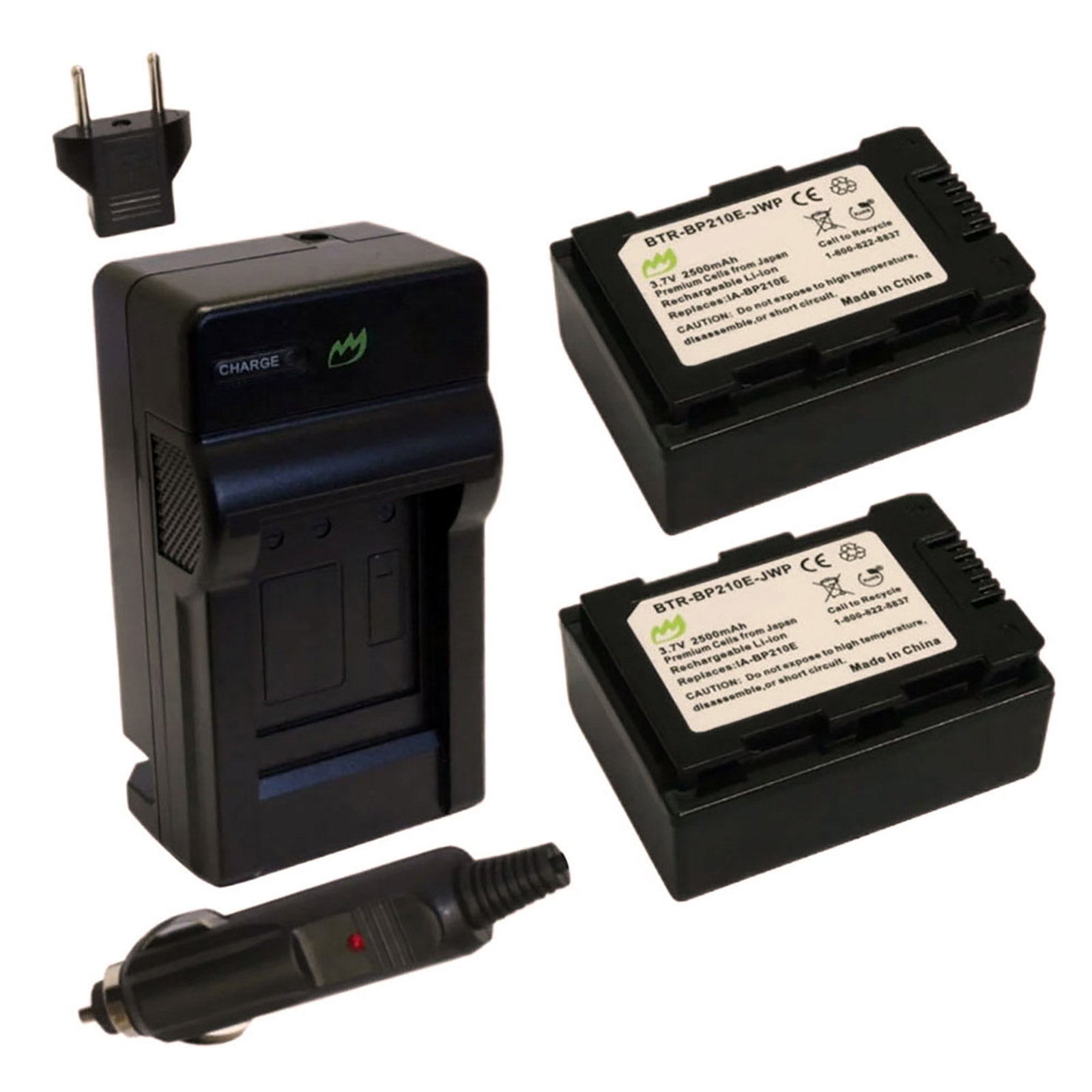 Samsung SMX-F50 Battery (2-Pack, 2500mAh) & Charger – ElektroEdge