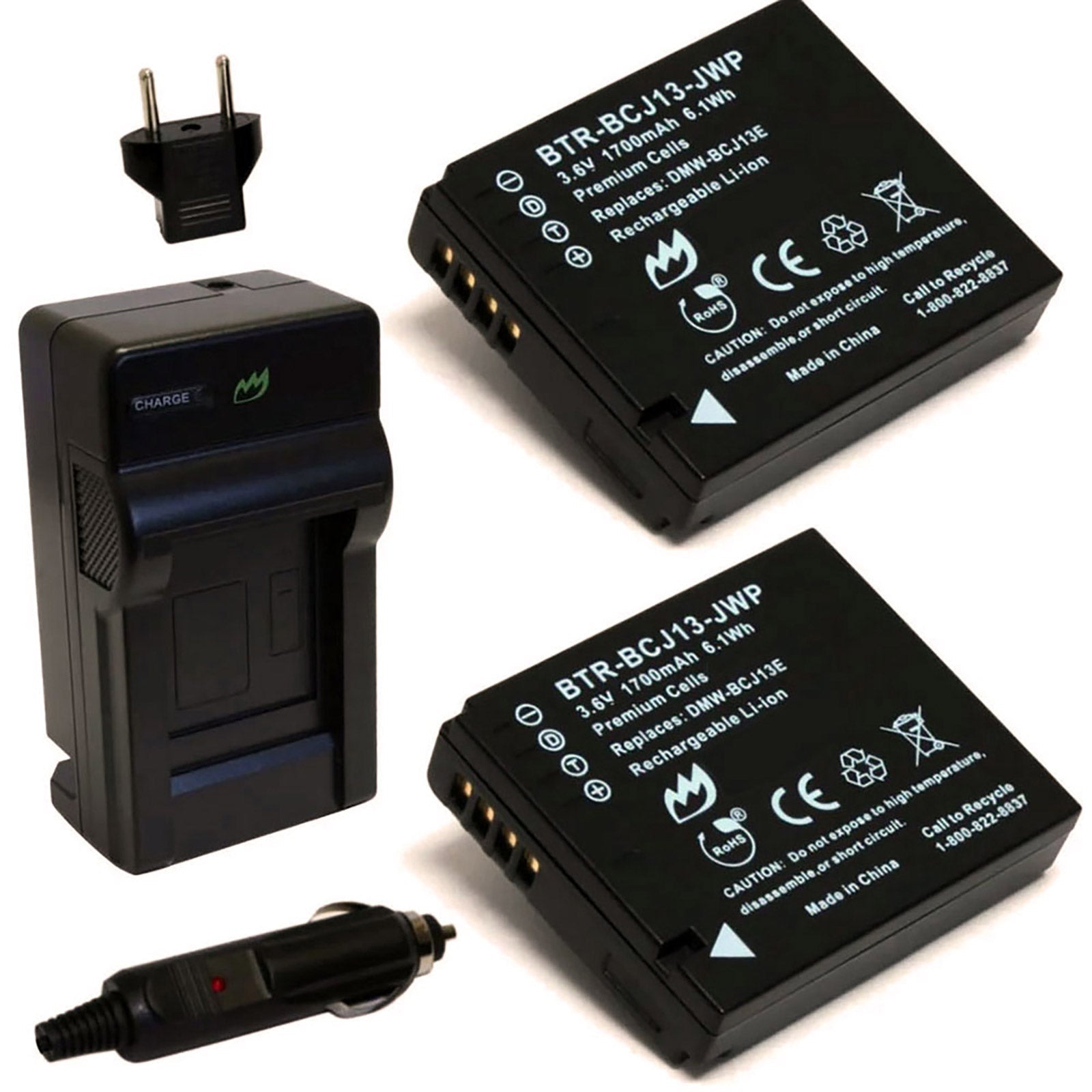 Leica D-Lux 6 Digital Camera Battery (2-Pack, 1700mAh) & Charger ...