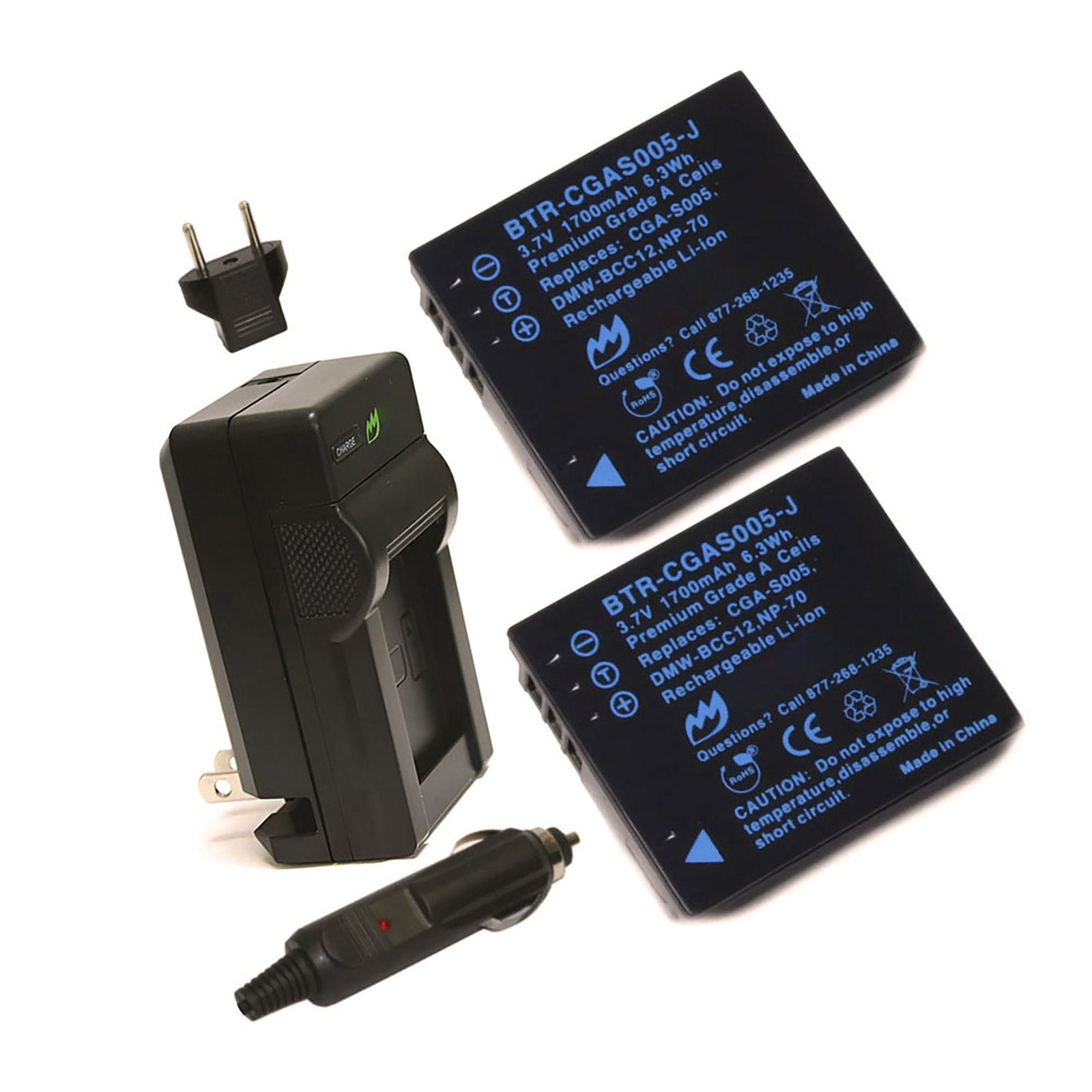 Ricoh GR Digital II Battery (2-Pack, 1700mAh) & Charger – ElektroEdge