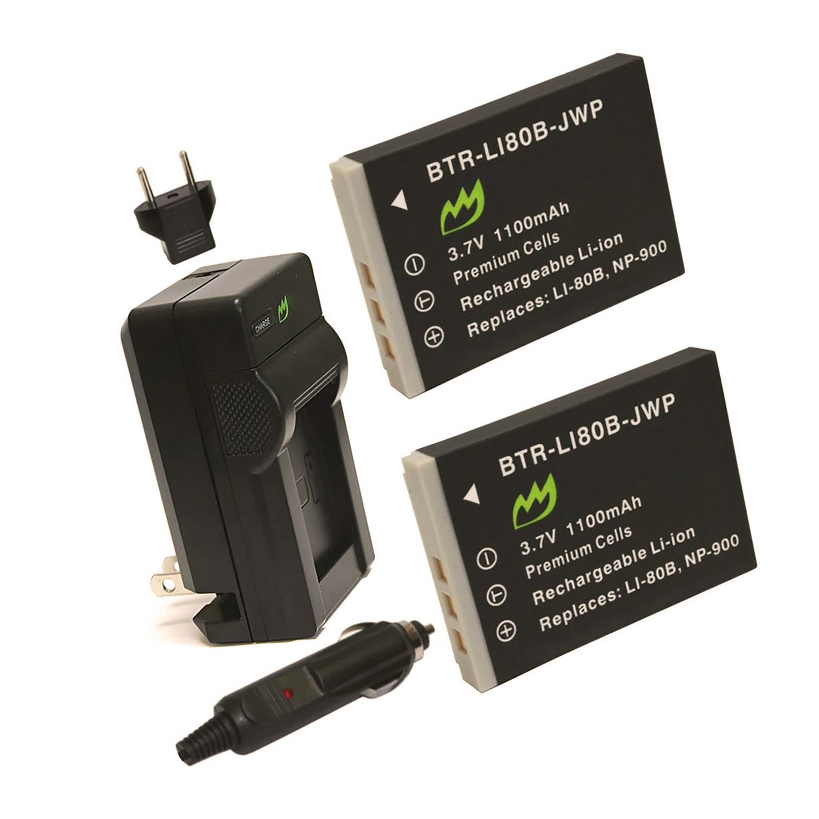 Olympus T-100 Replacement Battery (2-Pack, 1100mAh) & Charger – ElektroEdge
