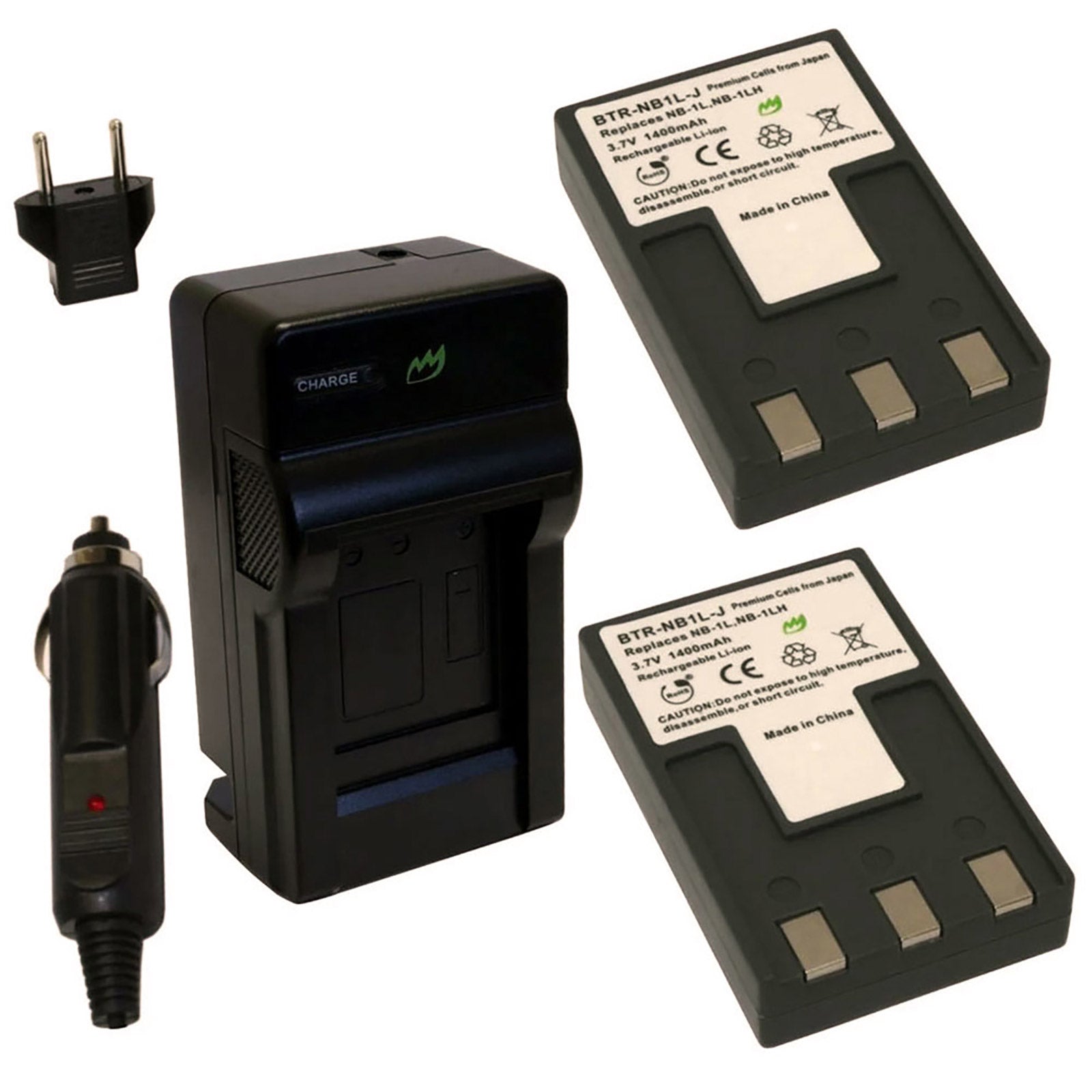 Canon PowerShot S200 Battery (2-Pack, 1400mAh) & Charger – ElektroEdge