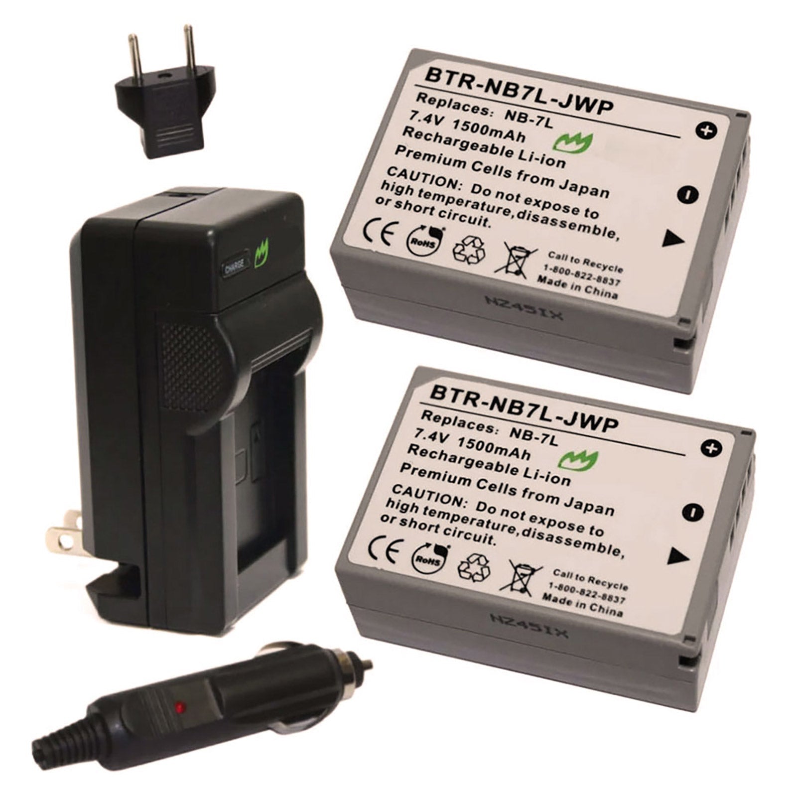 Canon PowerShot G10 Battery (2-Pack, 1500mAh) & Charger – ElektroEdge