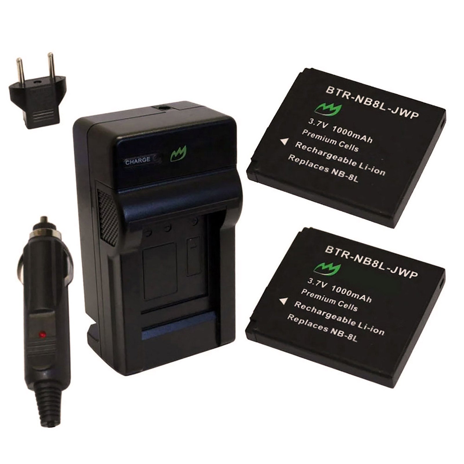 Canon A3000 IS Battery (2-Pack, 1000mAh) & Charger – ElektroEdge