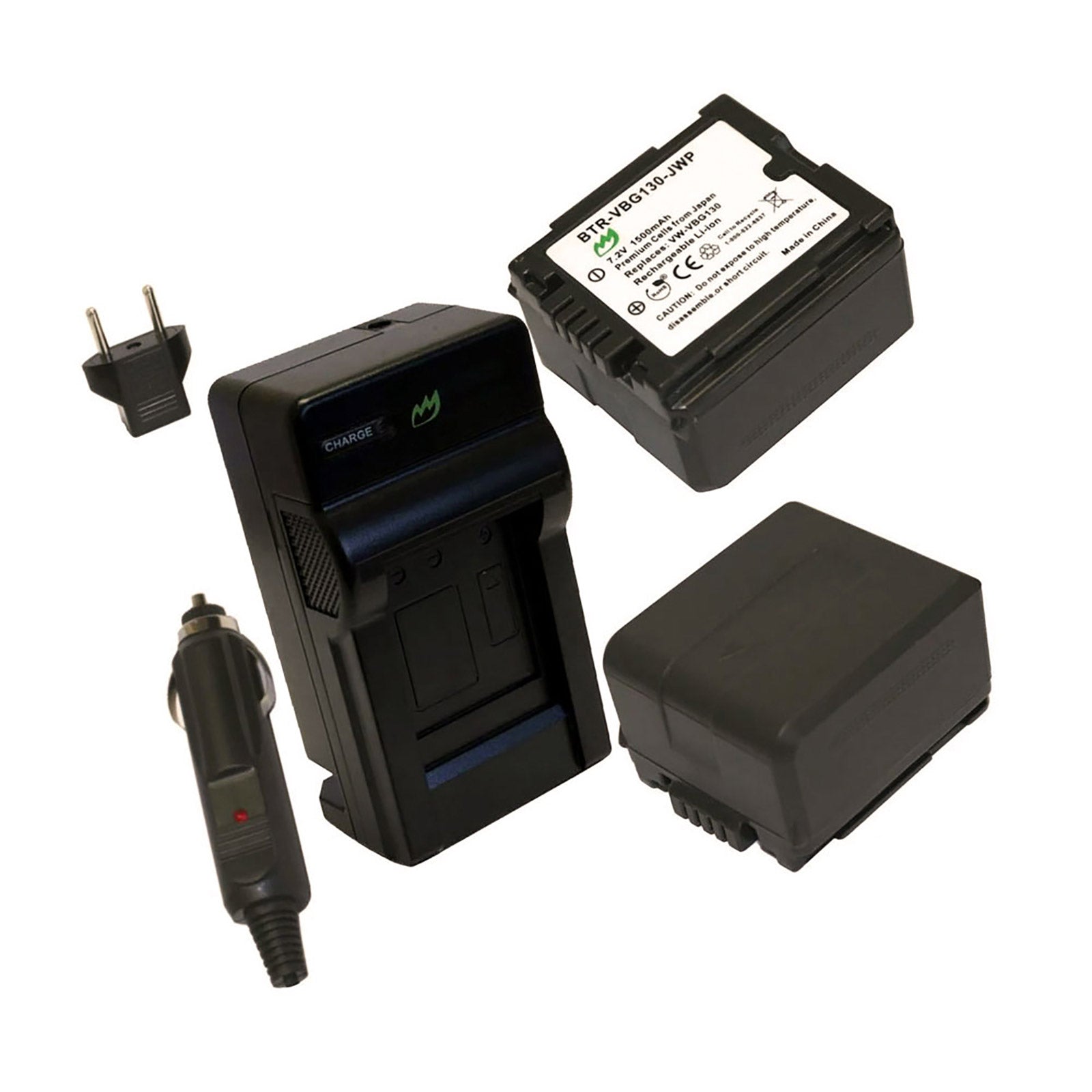 Panasonic HDC-TM10 Battery (2-Pack, 1500mAh) & Charger – ElektroEdge
